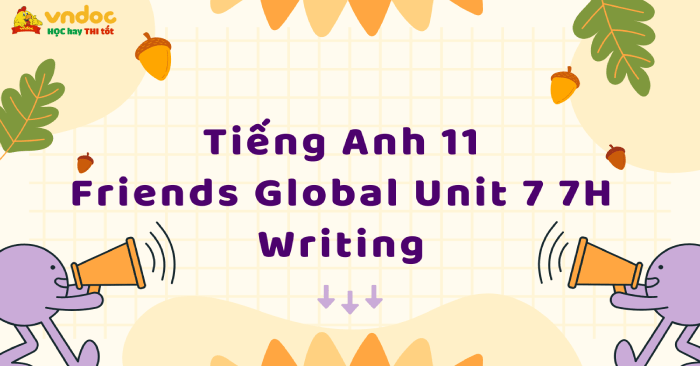 Tiếng Anh 11 Friends Global Unit 7 7H Writing - Unit 7 7H Writing lớp ...